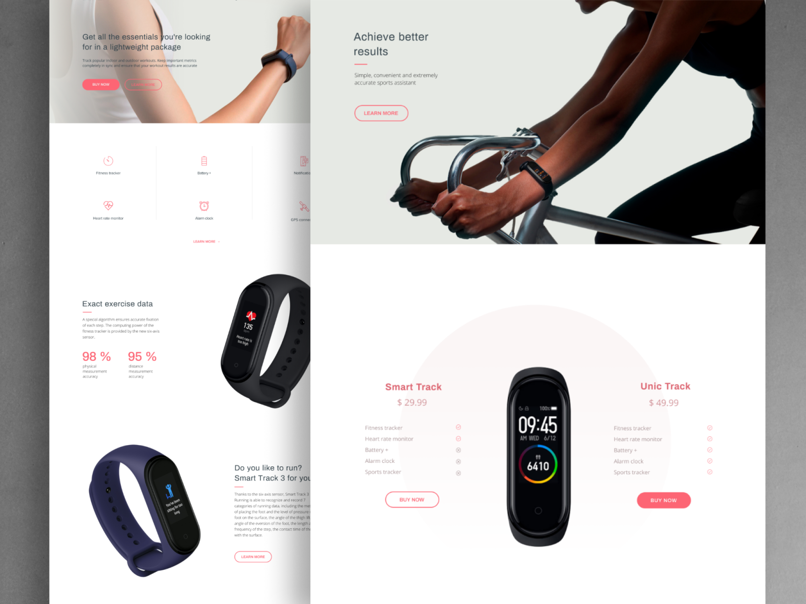 Landing Page. Smart Watch by Karina Kashuba on Dribbble