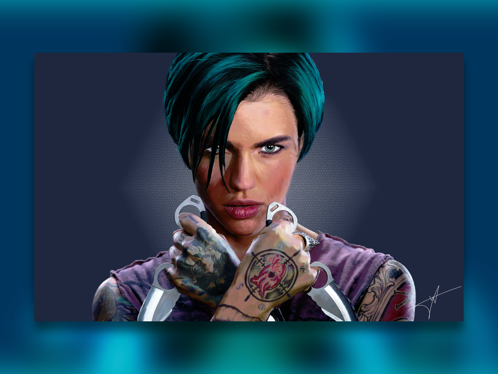 Digital Painting- Ruby Rose by Swarnak Kundu on Dribbble
