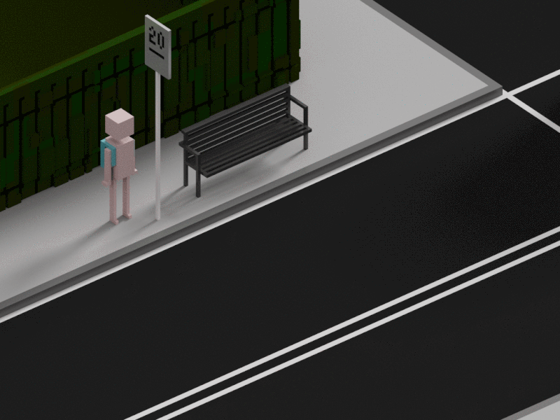 bus station by Ywen on Dribbble