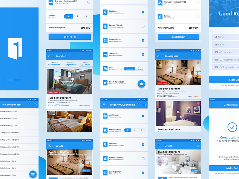 Good Rooms | A Room Booking App by Inflack Limited on Dribbble