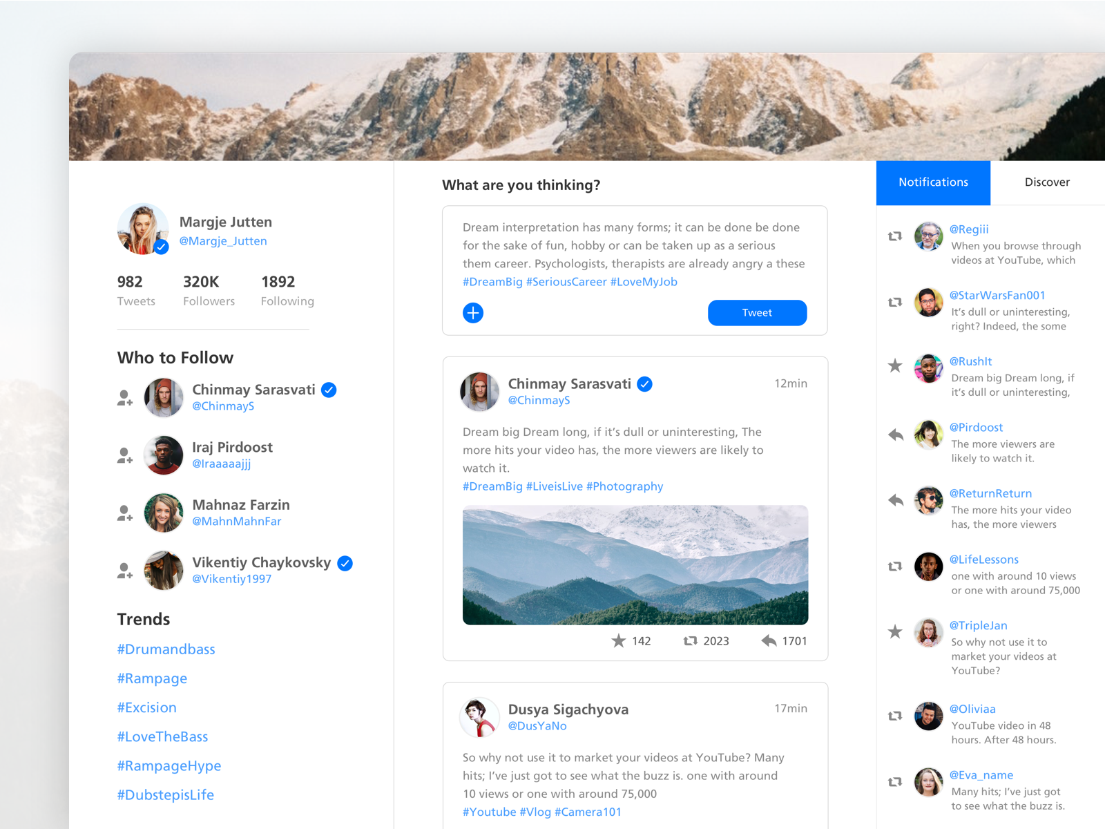 Twitter Redesign by Pim Scholten on Dribbble