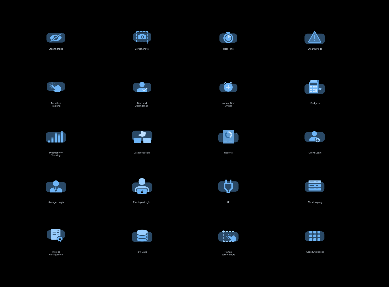 Icon Set for Features Page (Dark) by Mia Djordjevic on Dribbble