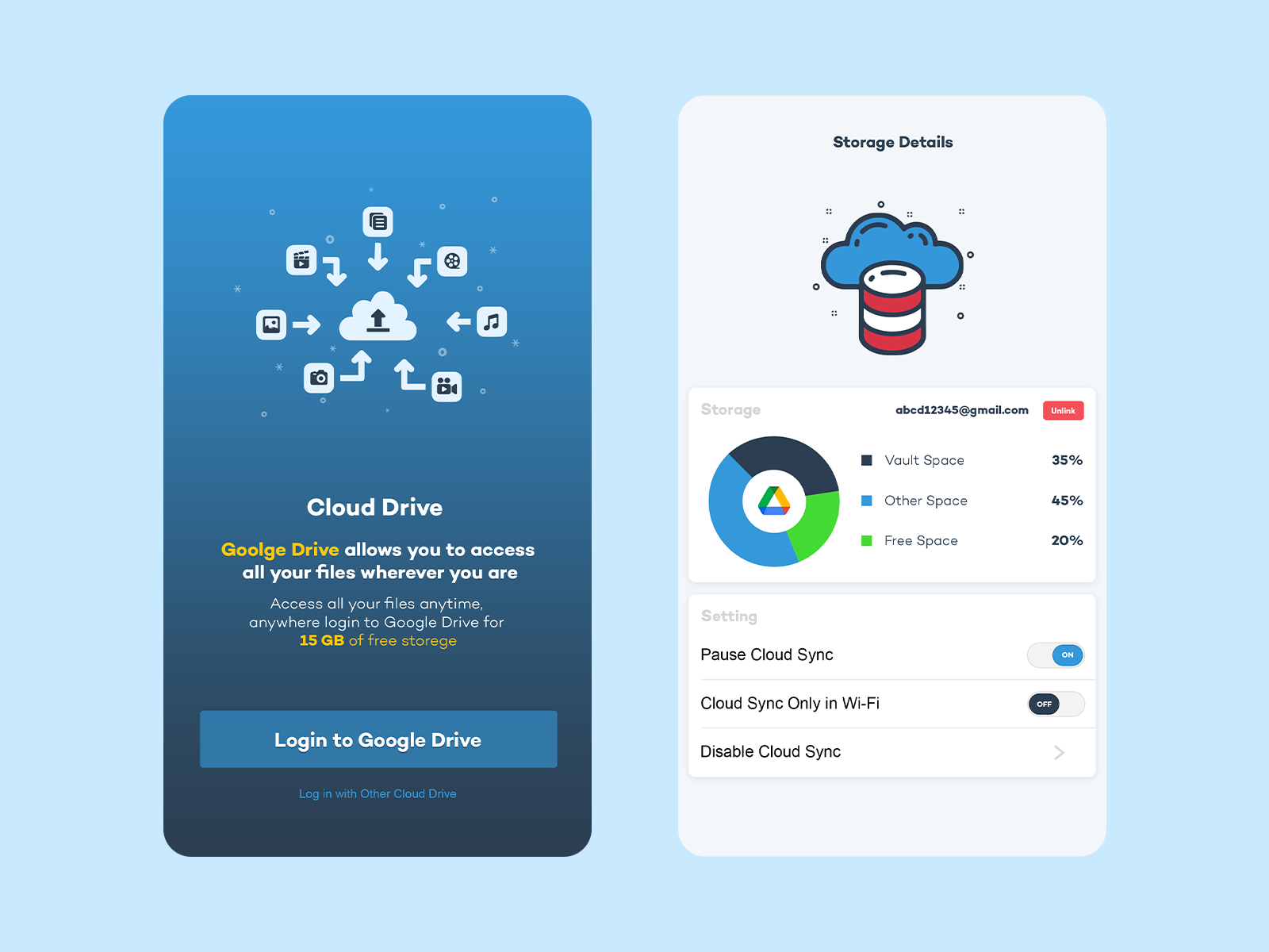 Cloud Storage by Dhrimant Bhanderi on Dribbble