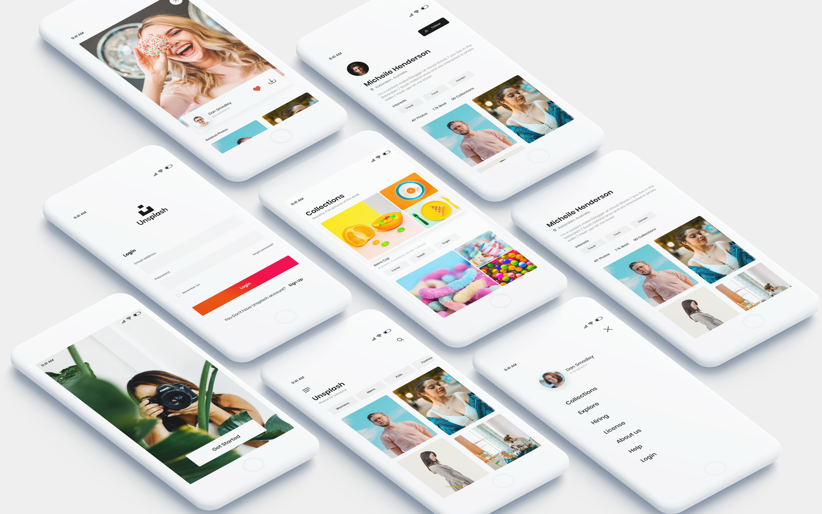 Unsplash Application Redesign by Outdo Inc on Dribbble