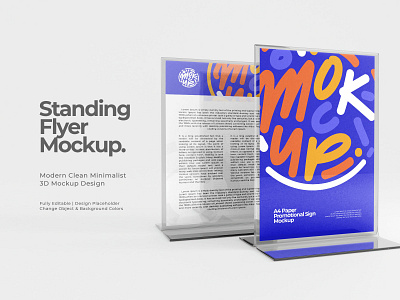 STANDING FLYER MOCKUP by Fisual 3D Vactory 234141 @ferdibtk on Dribbble