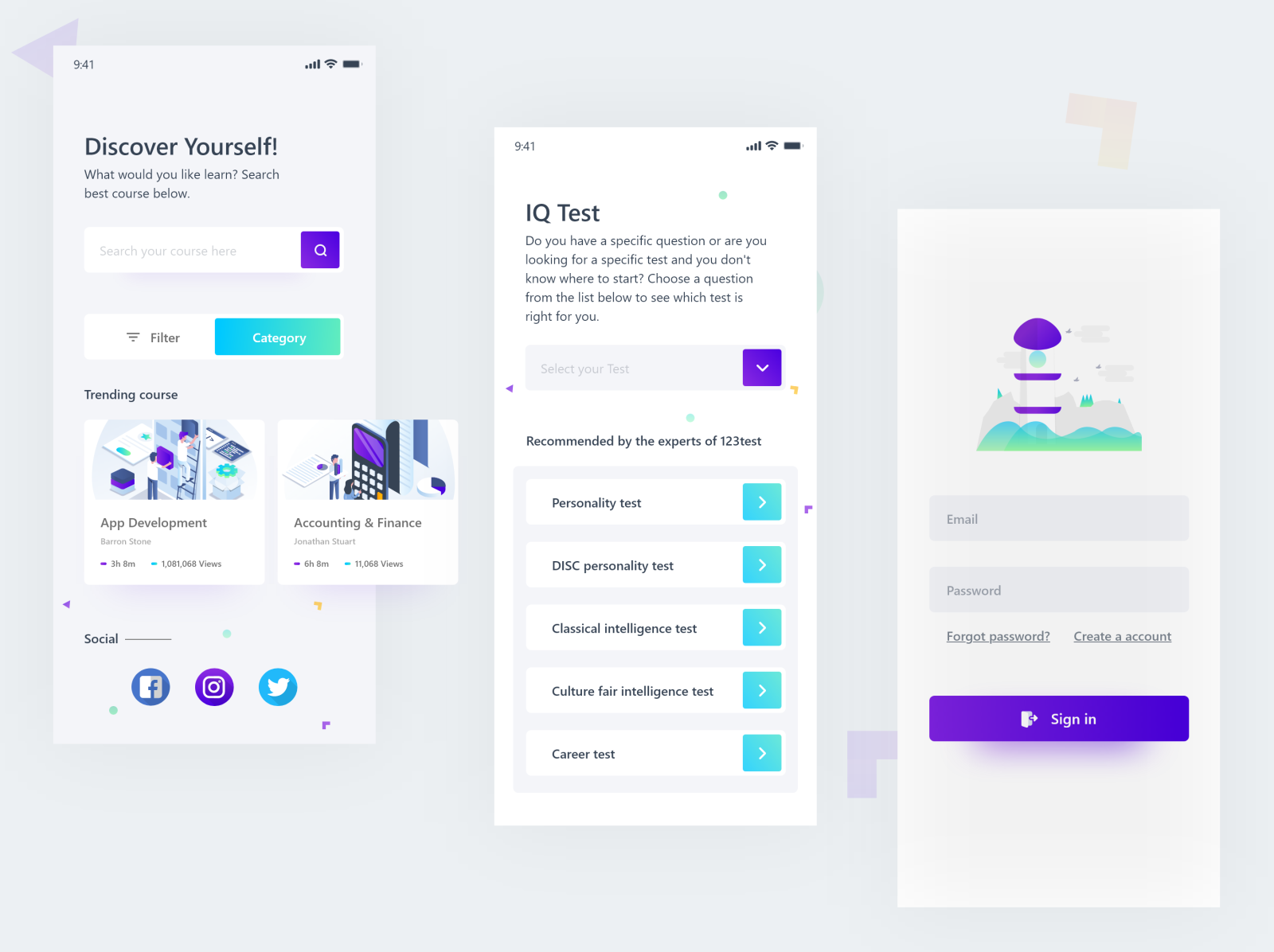 Educational App UI by Shafayat Hossain on Dribbble