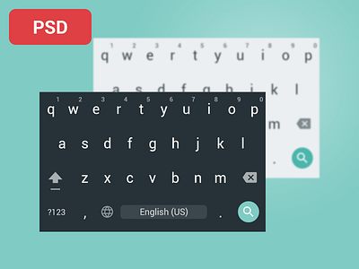 Android Material Keyboard Light PSD by Musavvir Ahmed on Dribbble