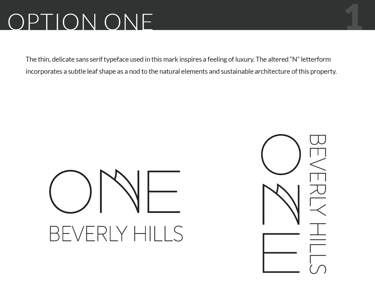 One Beverly Hills Logo/Wordmark Concept by Tyler Ruffino on Dribbble