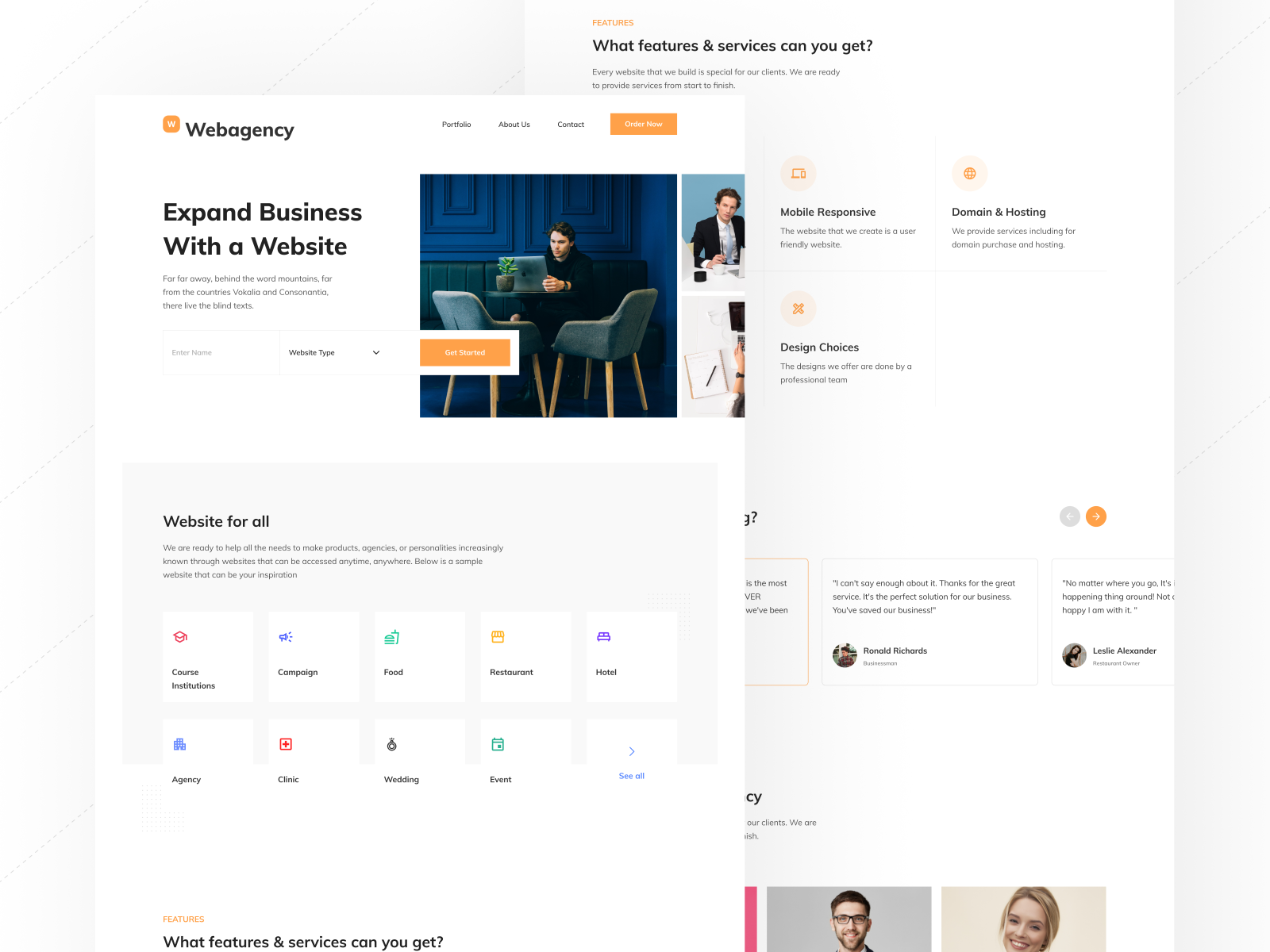 Normaland - Webagency Landing Page UI Kit by Agensip UI UX Agency on ...