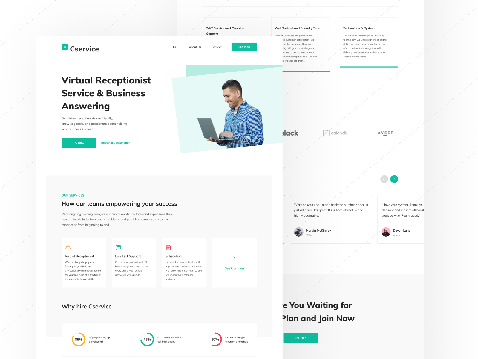 Normaland - Customer Service Landing Page UI Kit by Agensip UI UX ...