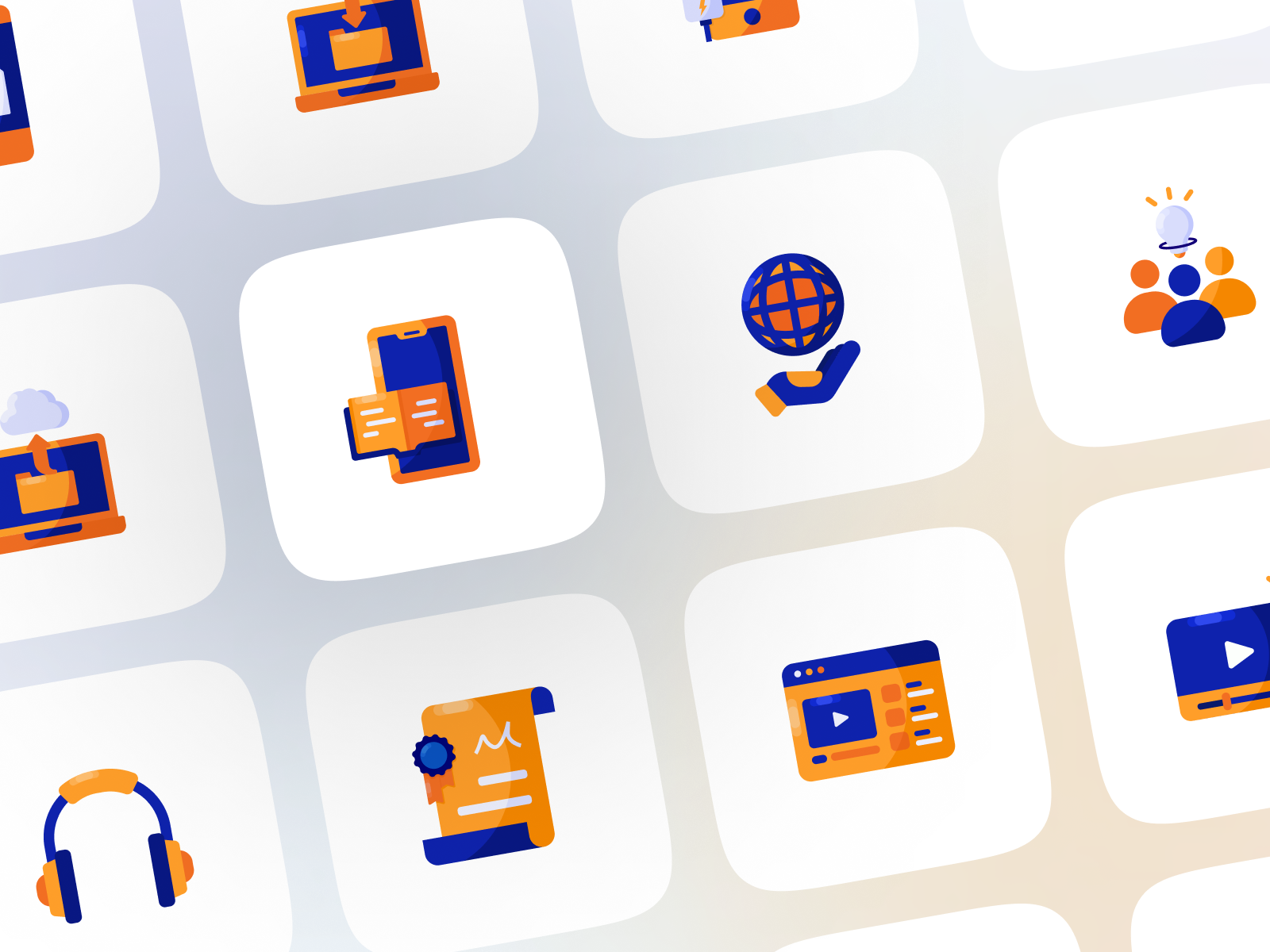 Online Learning Icon Illustration - Education Icon Set by Agensip UI UX ...