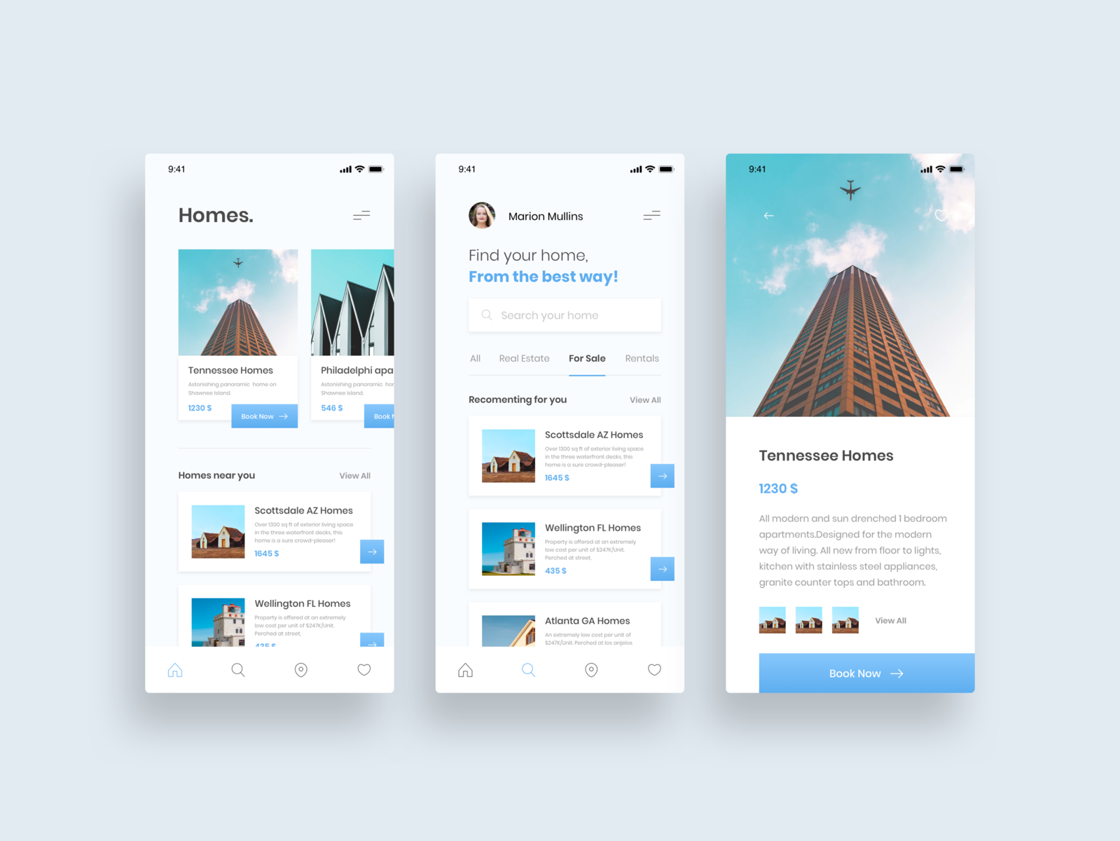 Homes app design by Rahul Nandanan on Dribbble