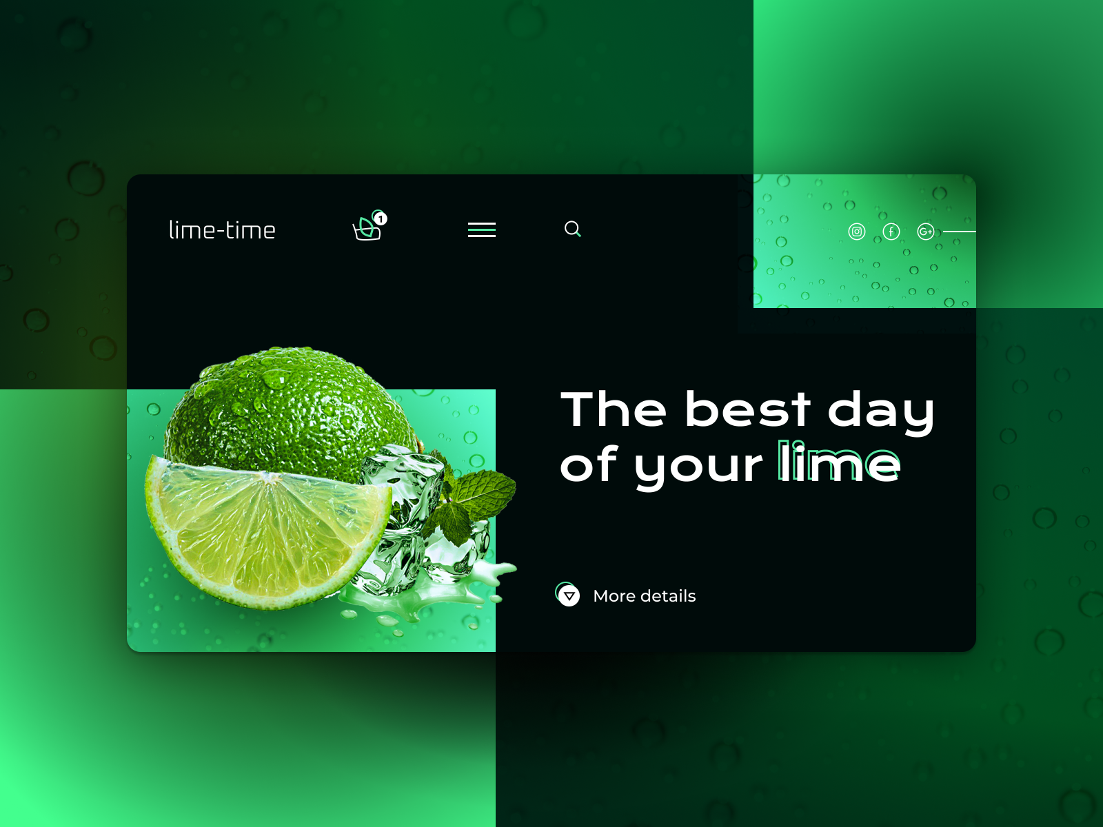 Design concept for lime shop by Victoria Bekmamatova on Dribbble