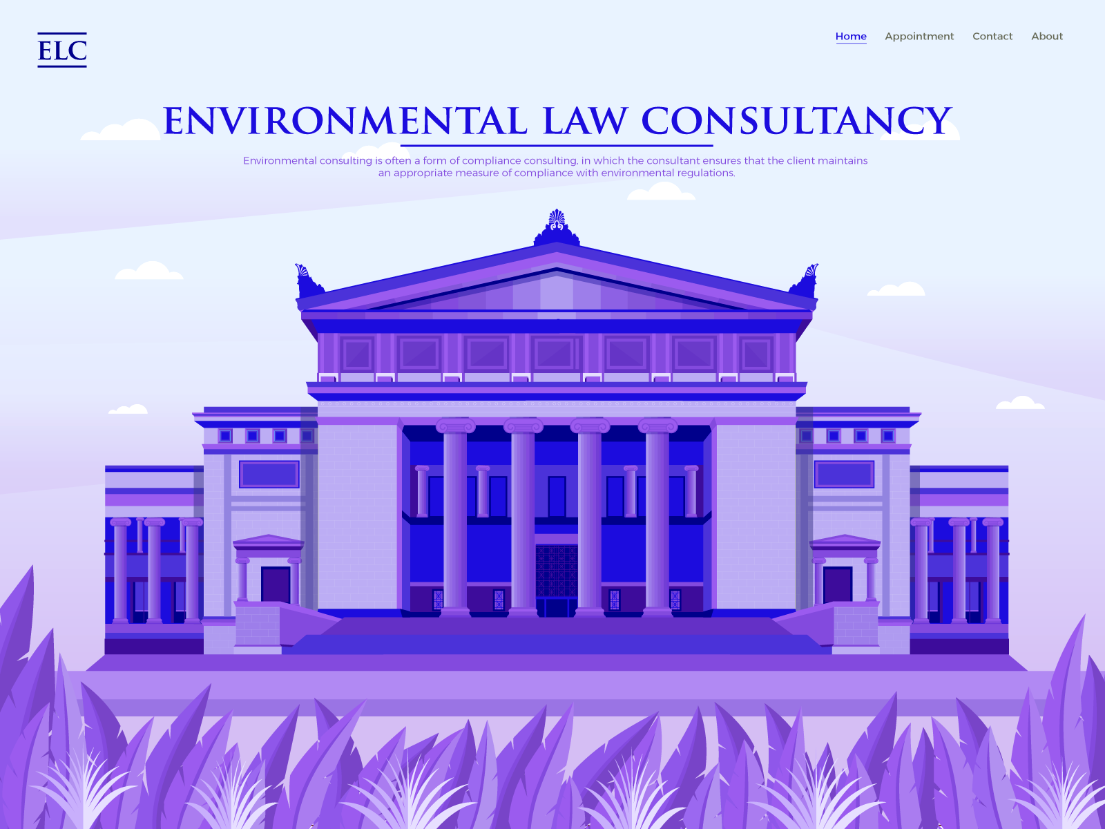 Court Of Appeals Building Landing Page Illustration by designsraw on ...