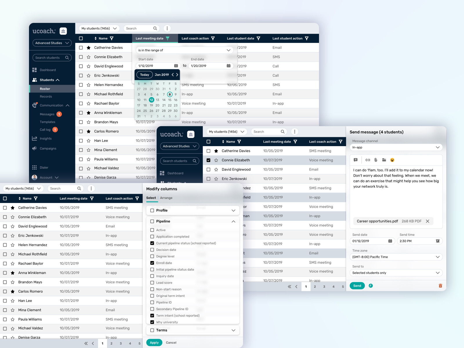 Roster | Student coaching app by Sara Mitrovic on Dribbble