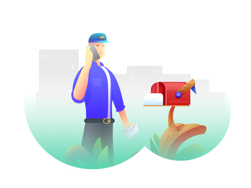 Post-man Illustration by Mansoor Gull ⚚ on Dribbble