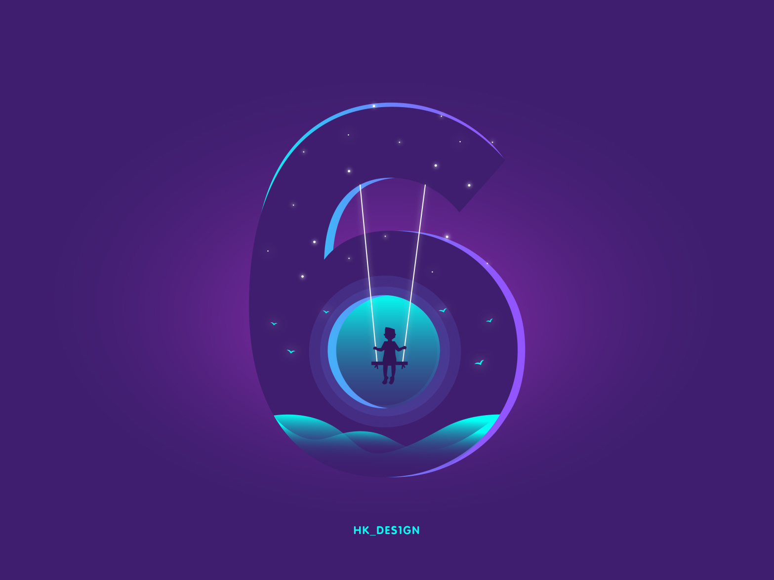 Numbers - 6 by Hemanth Kumar H G on Dribbble