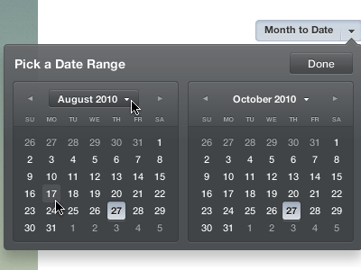 Date Picker by Rogie on Dribbble