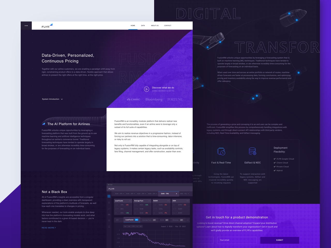 Flyr Marketing Website by Ramotion on Dribbble