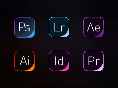 6 Adobe apps by Ionut Cuc on Dribbble
