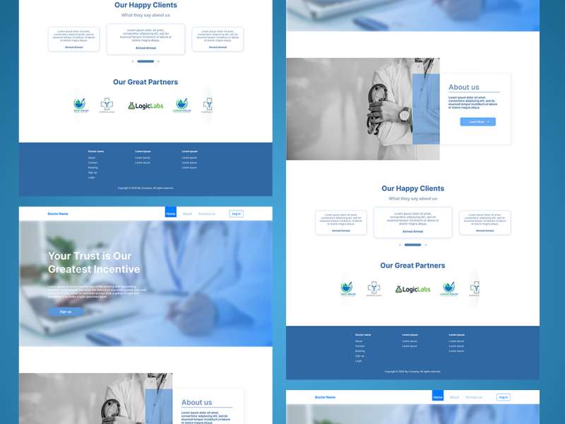 Doctor website home page UI by Karim Emad on Dribbble