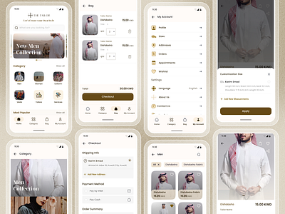 The Tailor App - UI Redesign by Karim Emad on Dribbble