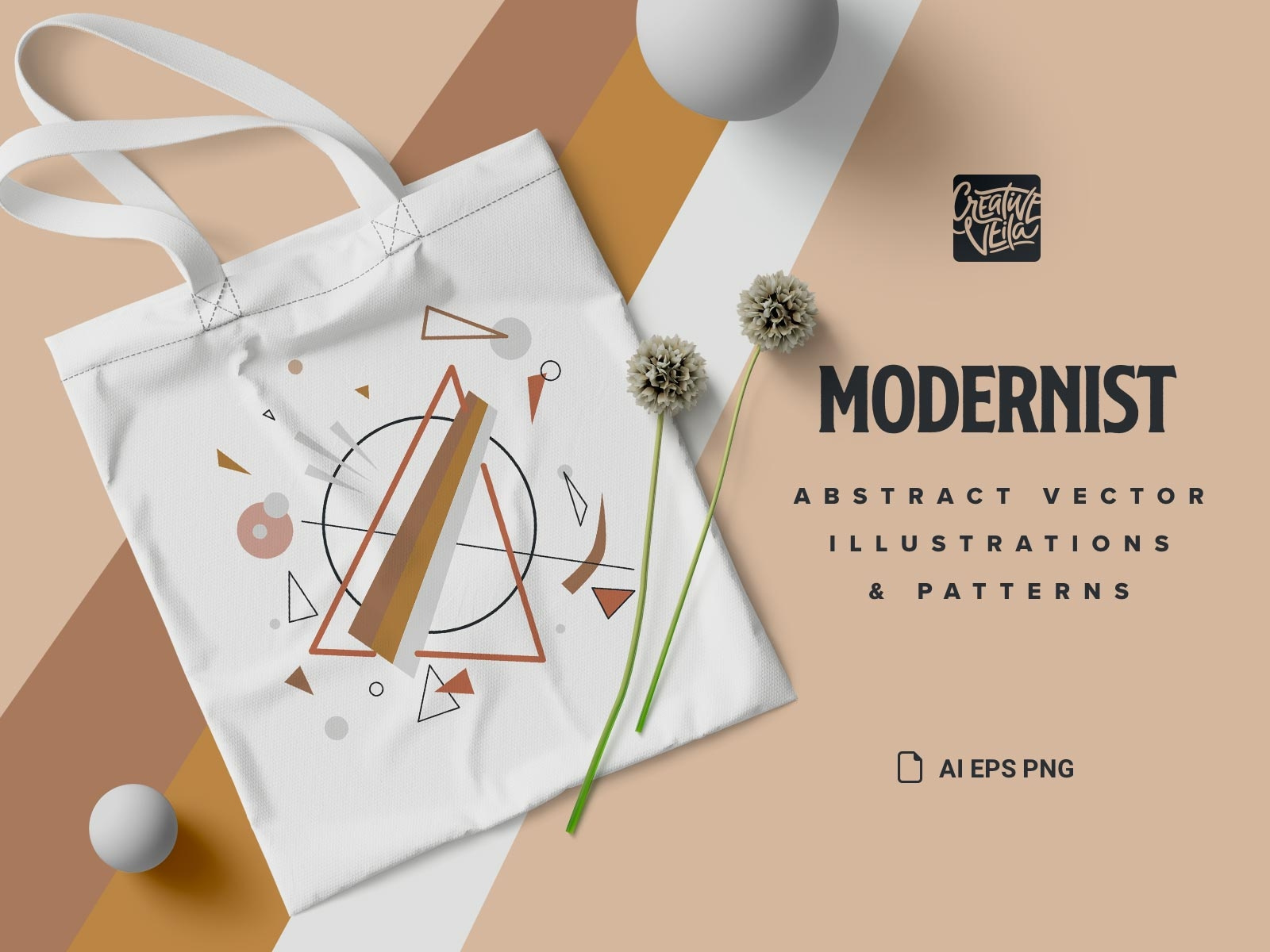 Modernist Abstract Vector and Pattern Set by CreativeVeila on Dribbble