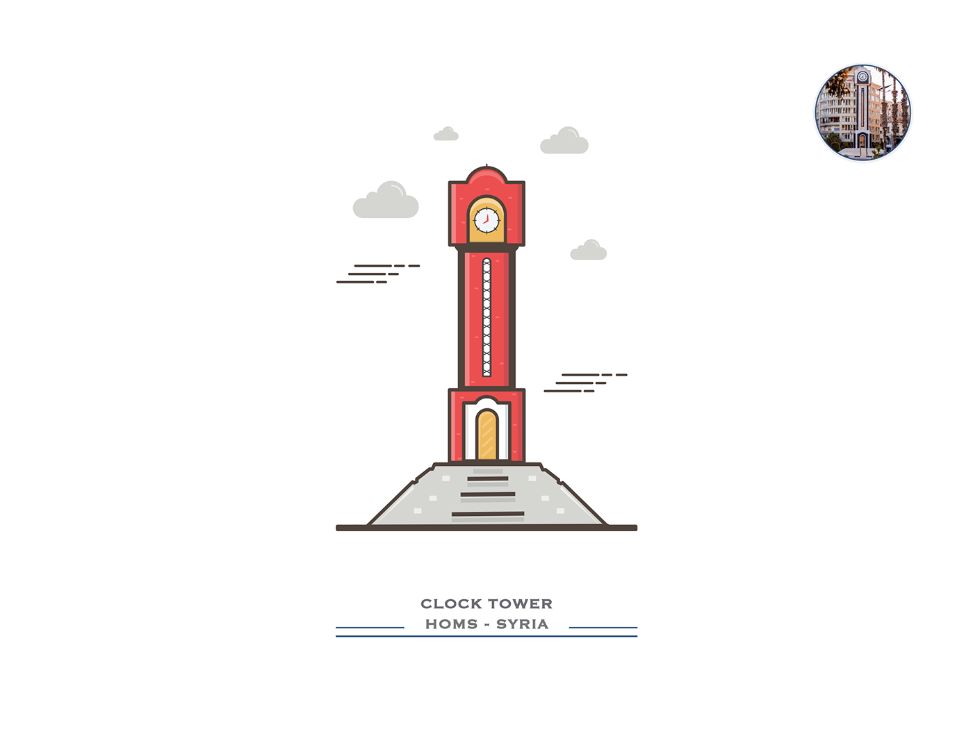 Homs Clock Tower by AiHam OThman on Dribbble