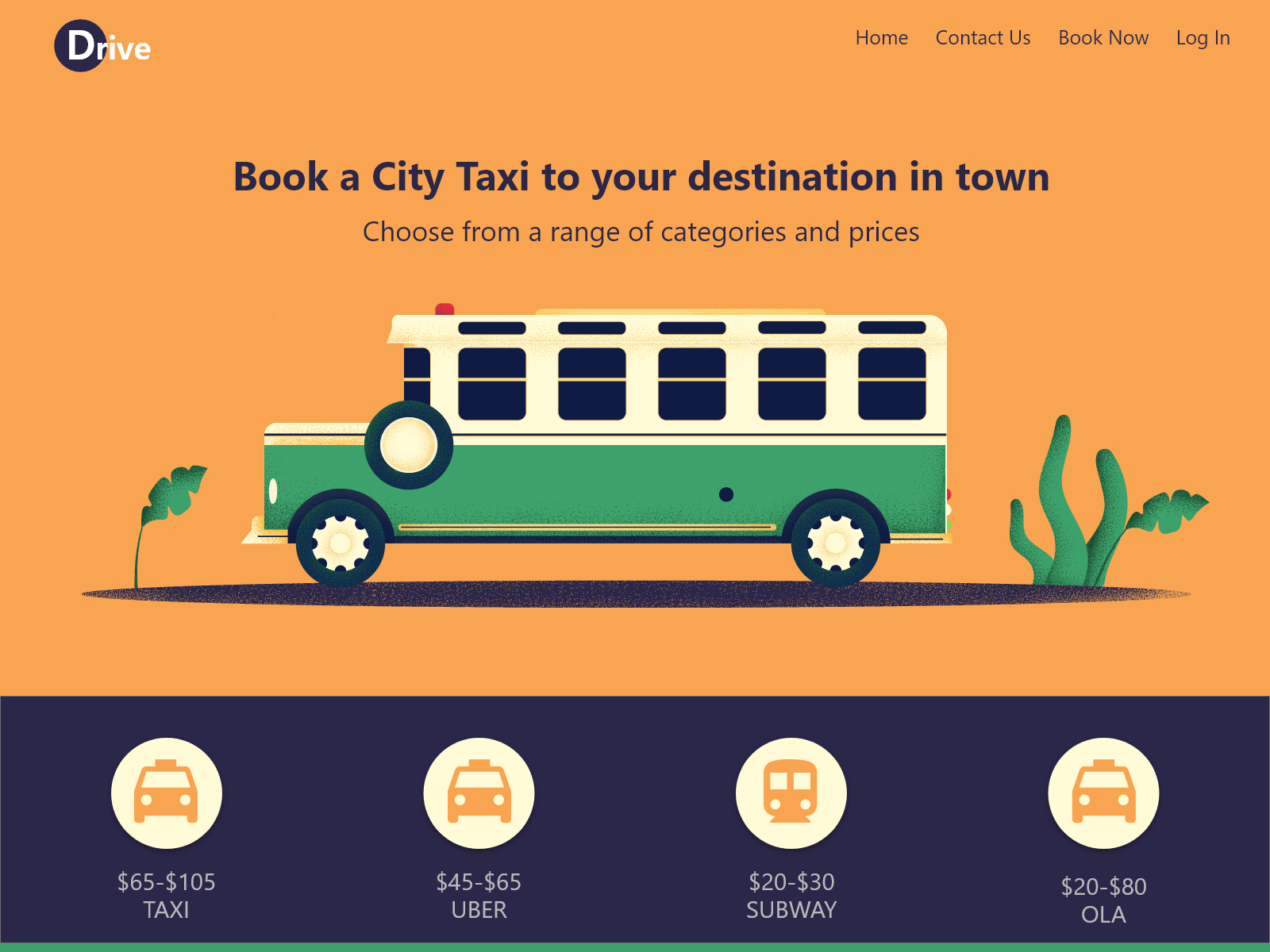 Book Your Taxi by Dquote on Dribbble