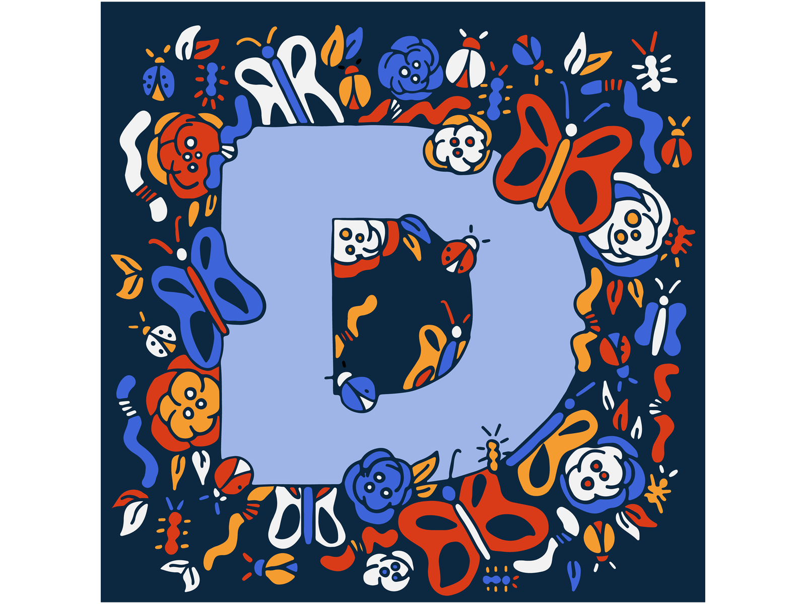 doodled letter D by Brooke Delage on Dribbble