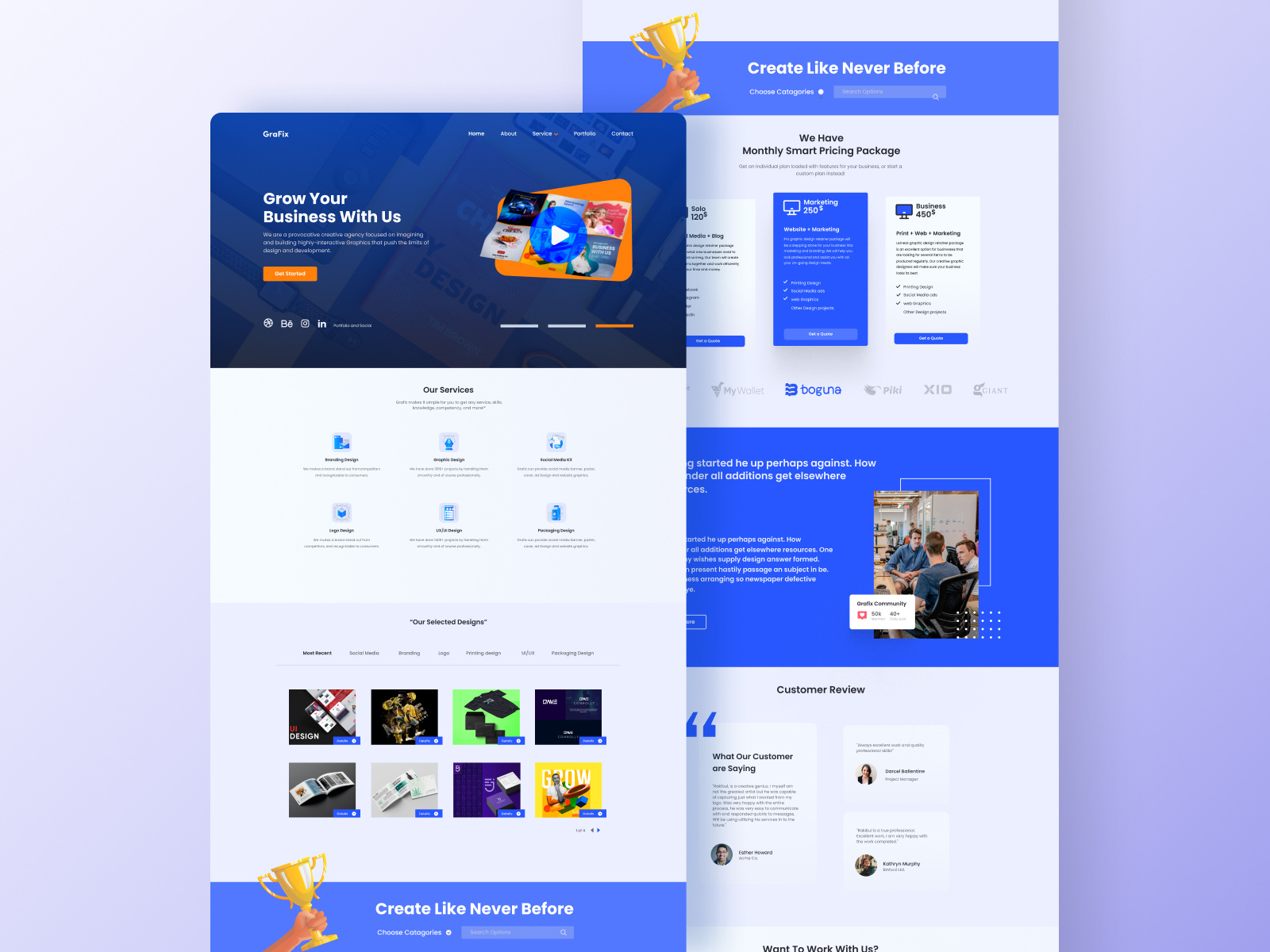 Creative Agency UI Design by Rakibul Hasan on Dribbble