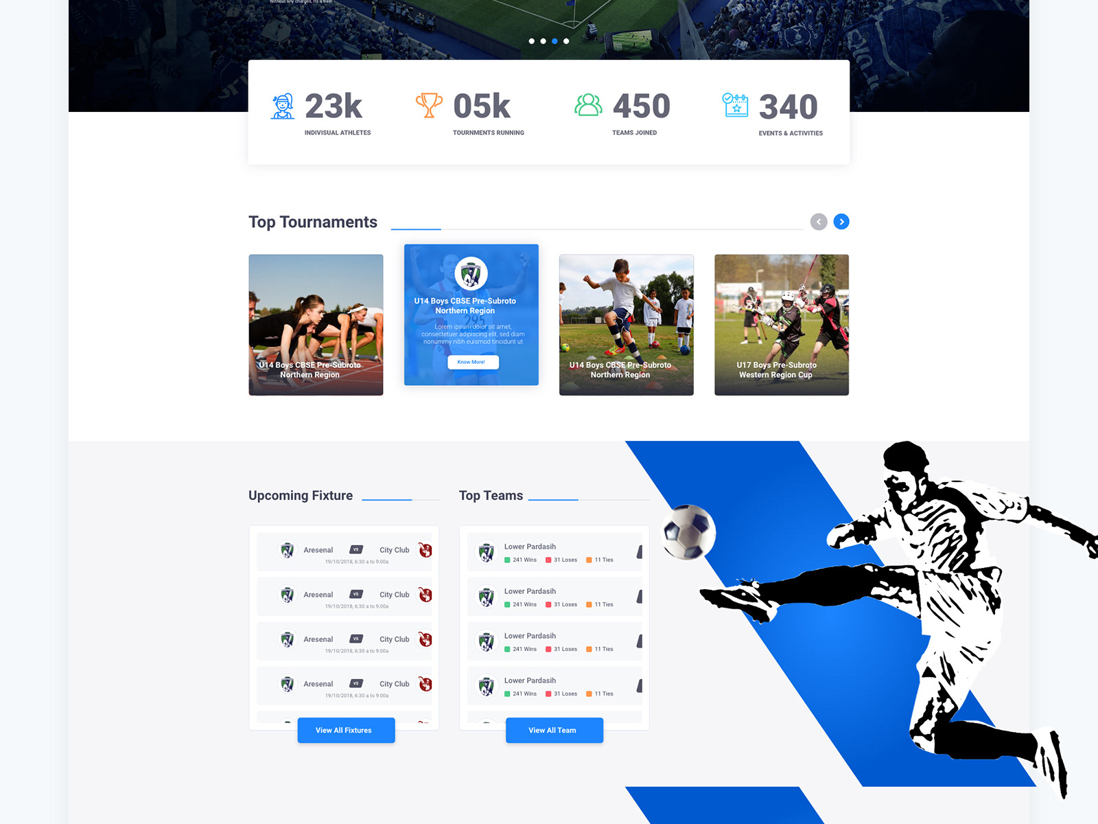 Sports Organiser Platform by Meraki Design Agency on Dribbble