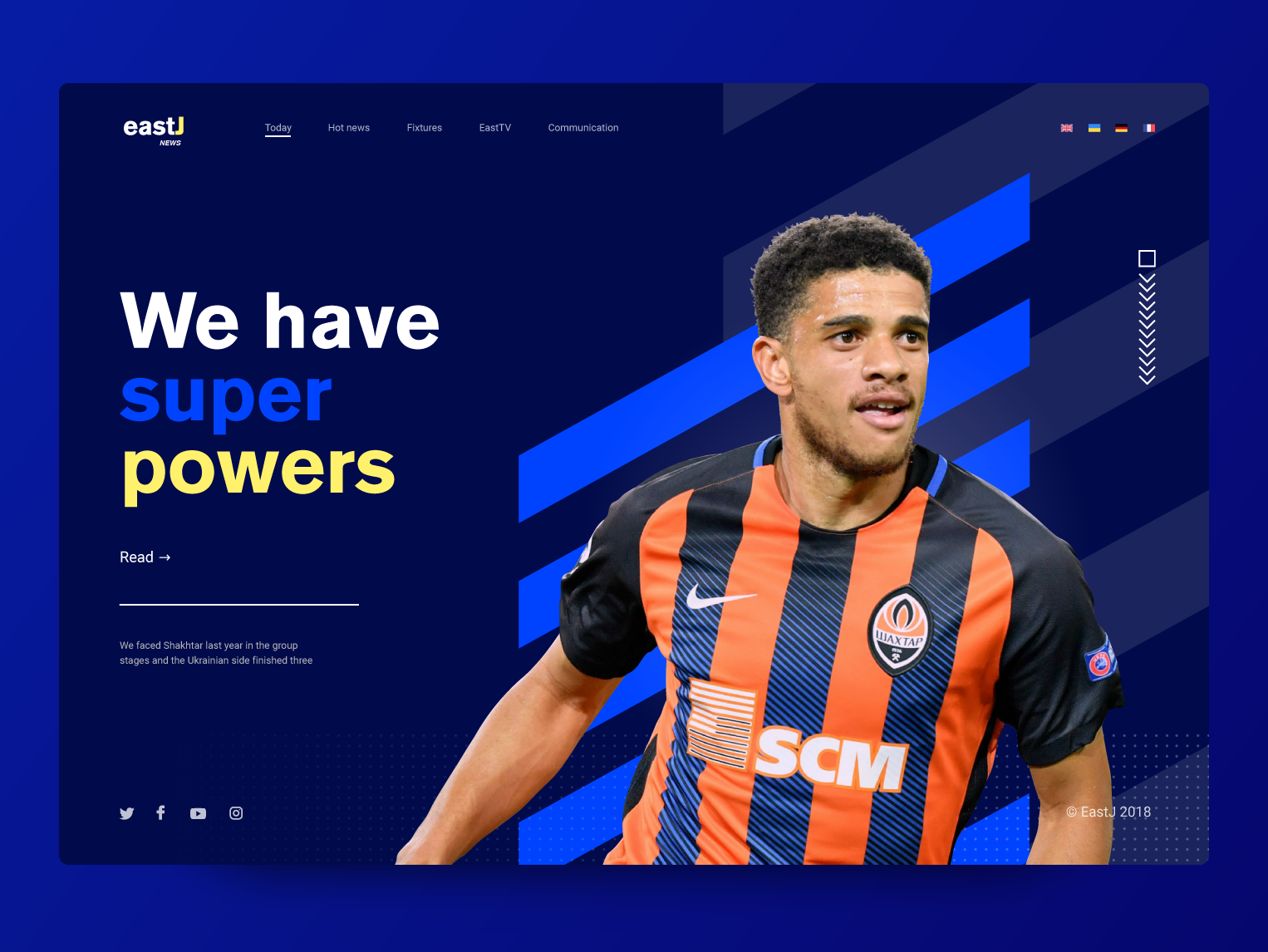 EastJ News Page by Artem Velychko for Precise on Dribbble