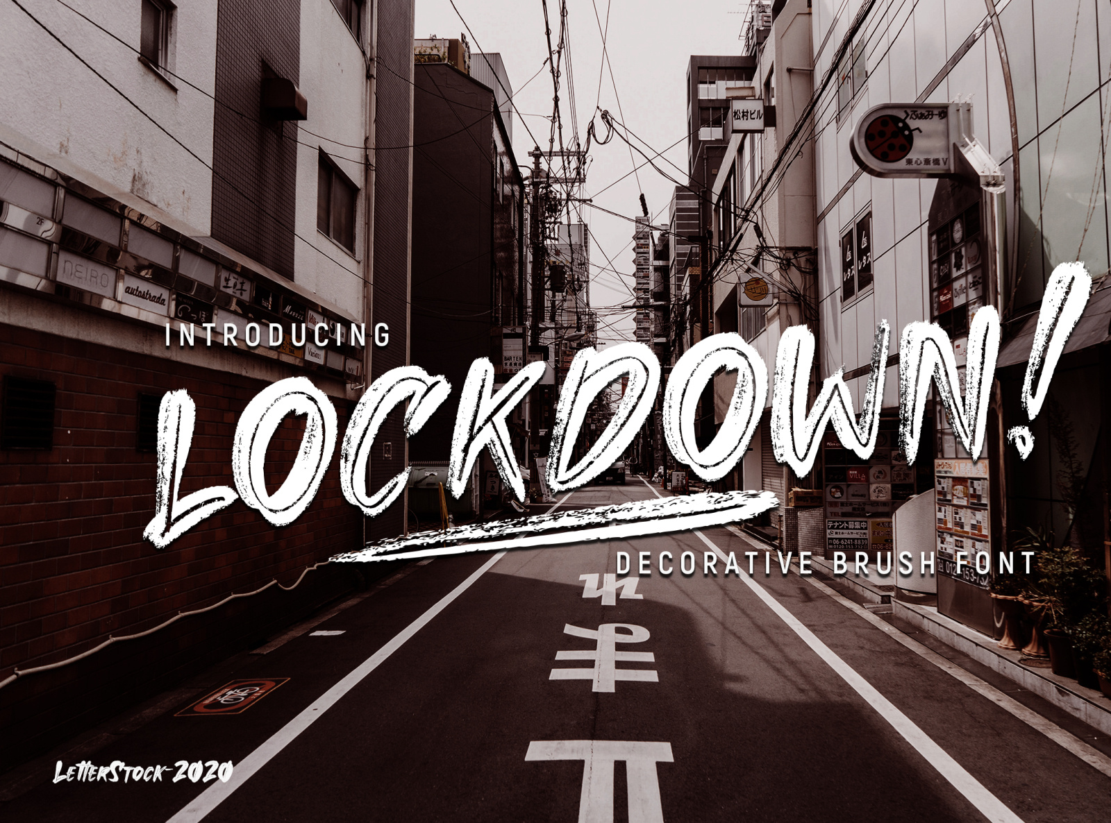 LOCKDOWN - Original hand drawn brush font by LetterStock Std on Dribbble