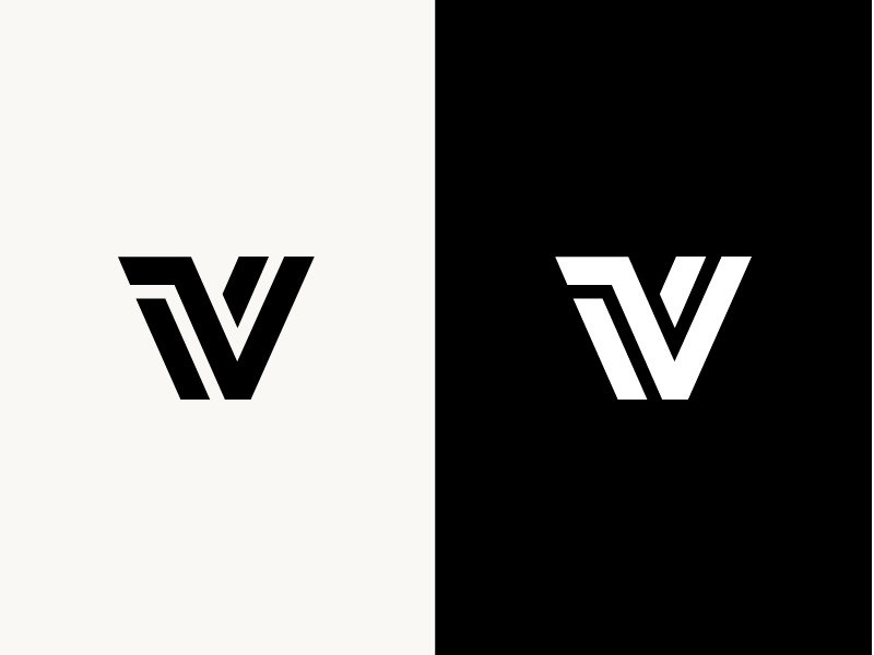 Letter V minimal solide by monome on Dribbble