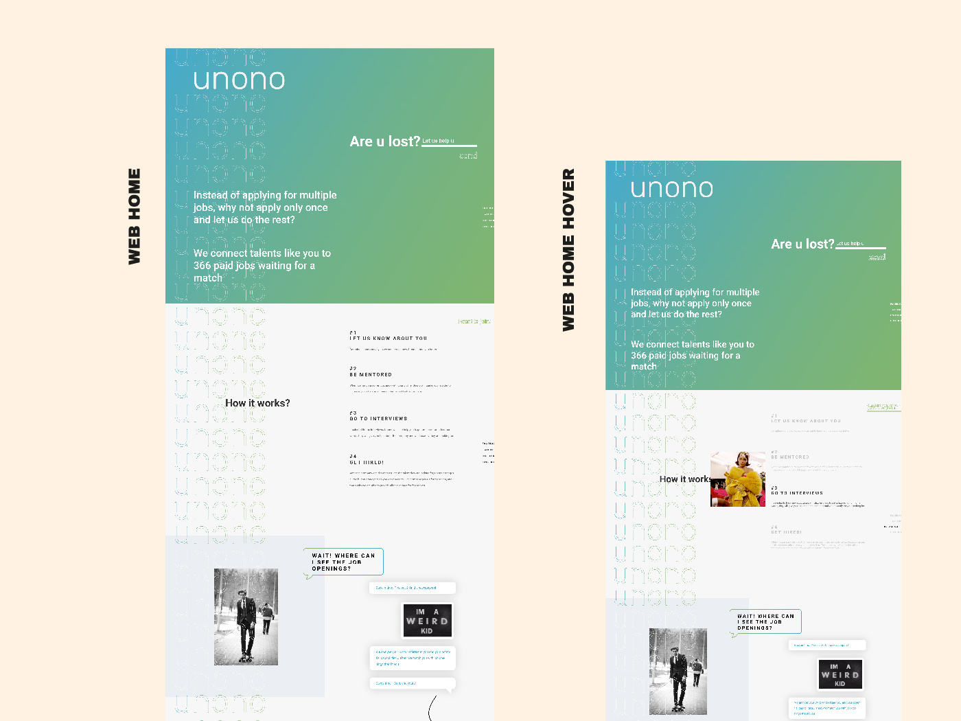 Unono Webpage by Cristina Burméster on Dribbble