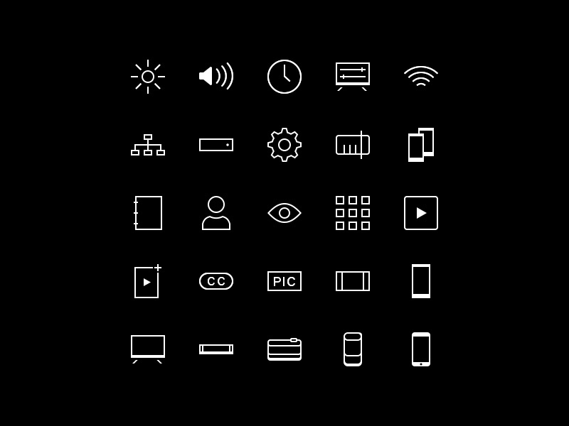 VIZIO SmartCast Icons by David Garvin on Dribbble
