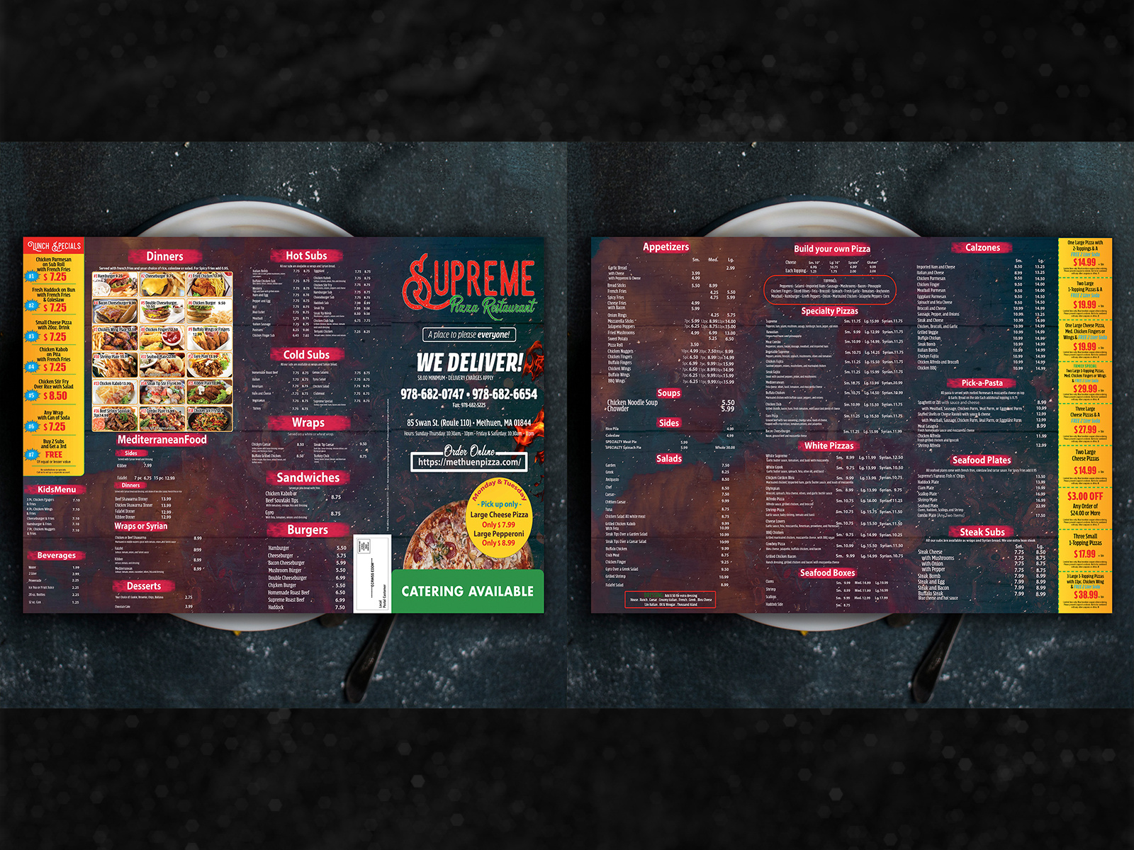 Supreme Pizza Restaurant Menu Design by Bemen Fakher on Dribbble