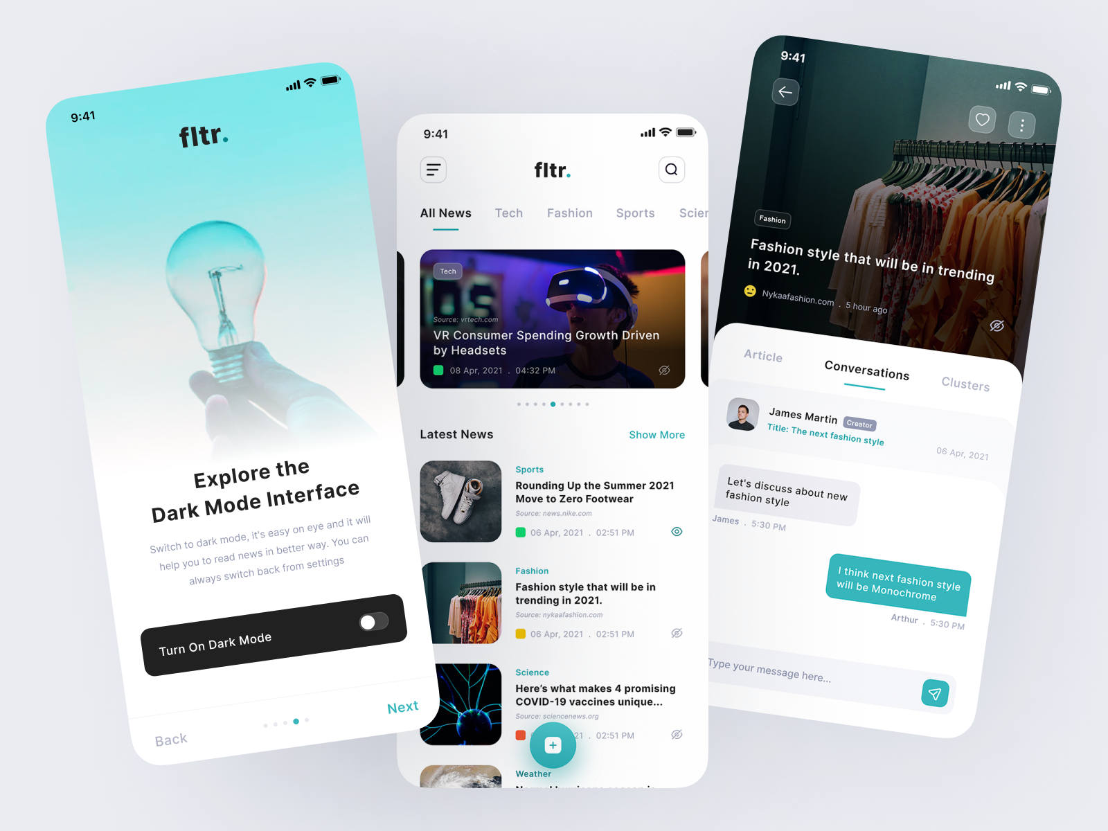 Fltr - News App Design by Yagnesh P : Self-taught UI/UX Designer on ...