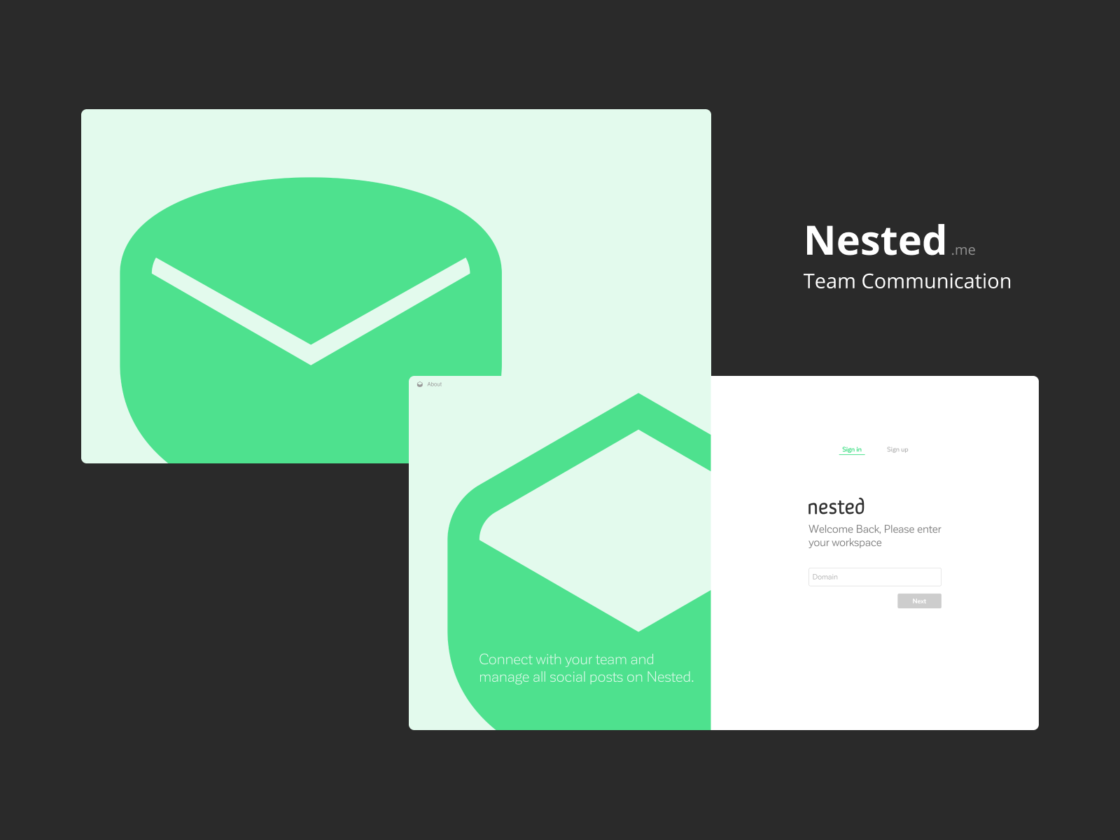 Nested, team communication webapp by AyDa on Dribbble
