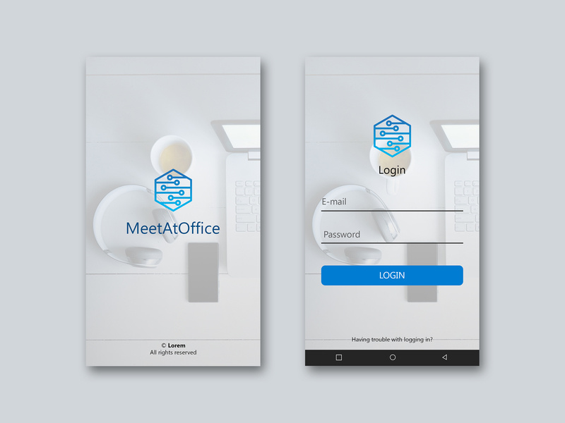 Welcome and login page by Rahsal on Dribbble