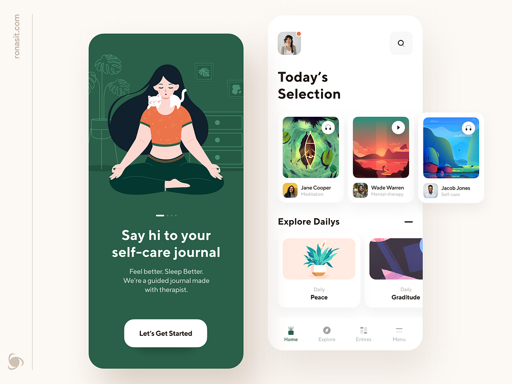 Self Care Mobile App By Dmitry Lauretsky For Ronas It Uiux Team On