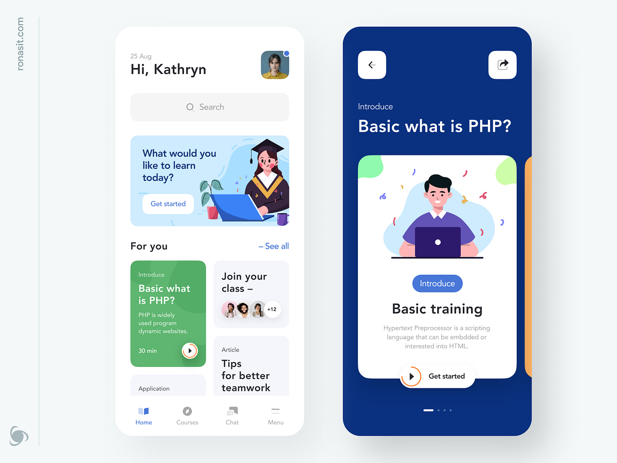 Educational App Design By Dmitry Lauretsky For Ronas It Uiux Team On