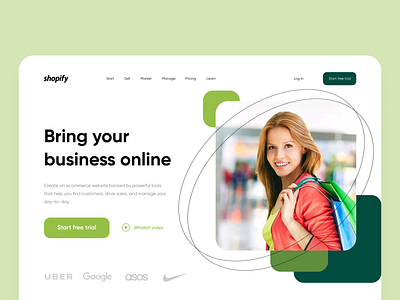 Shopify Home Page Redesign Concept by Dmitry Lauretsky for Ronas IT ...