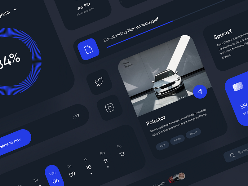Dark Theme UI Elements Design by Dmitry Lauretsky for Ronas IT | UI/UX Team on Dribbble