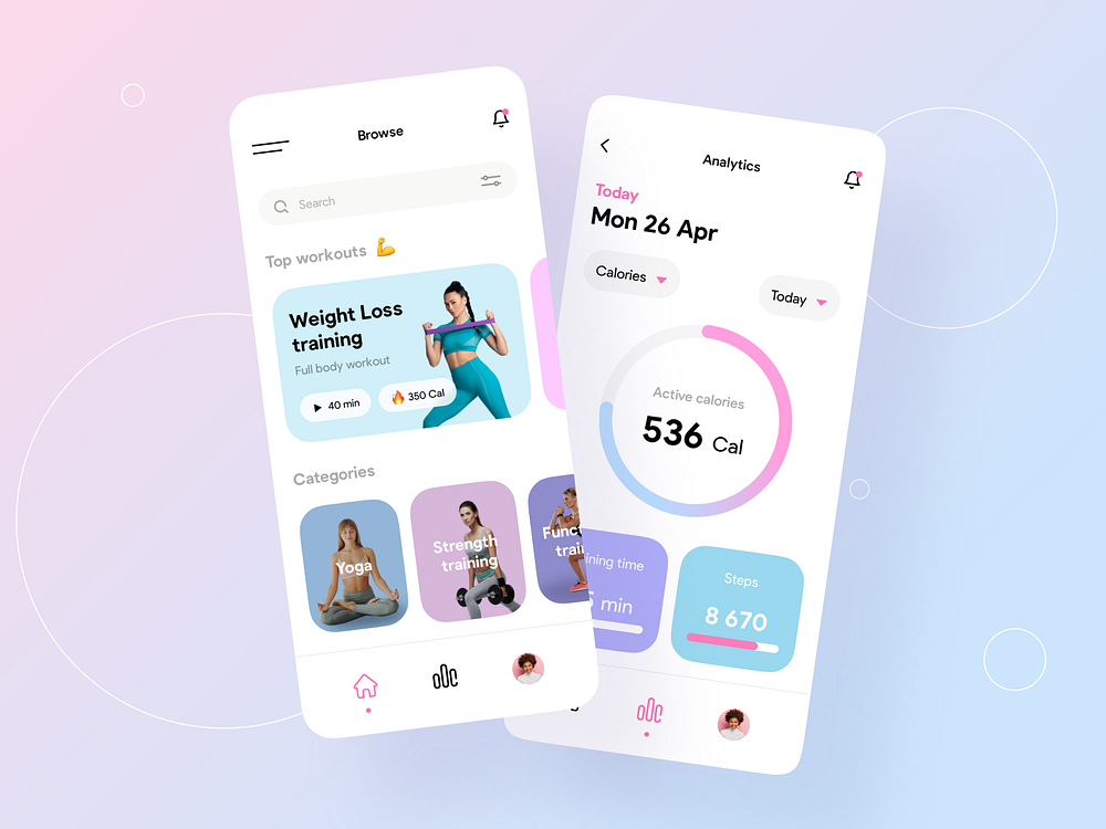 Fitness App By Dmitry Lauretsky For Ronas It Ui Ux Team On Dribbble