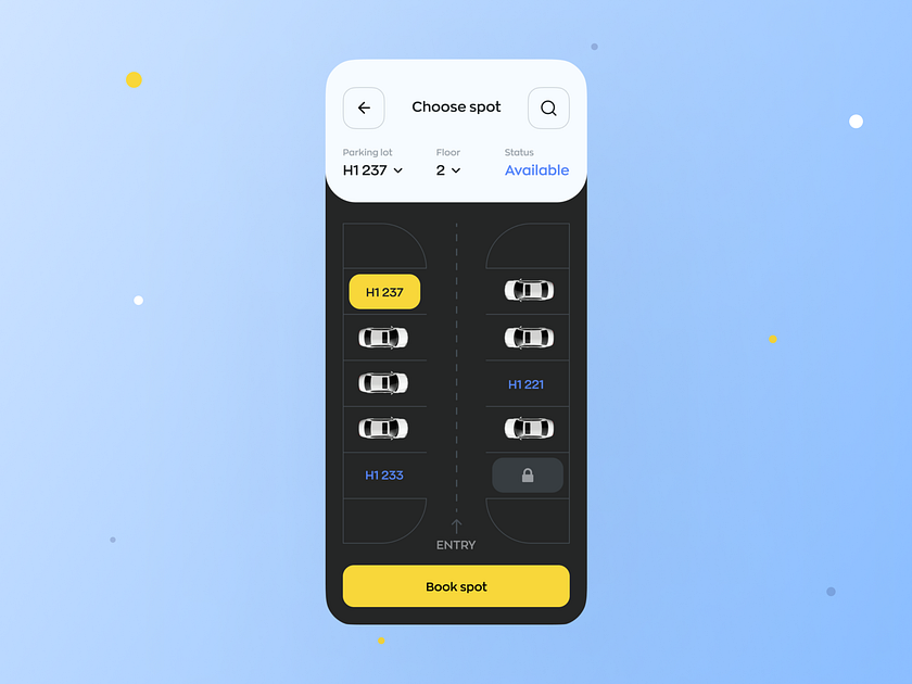 Parking Lot Mobile App by Dmitry Lauretsky for Ronas IT | UI/UX Team on Dribbble