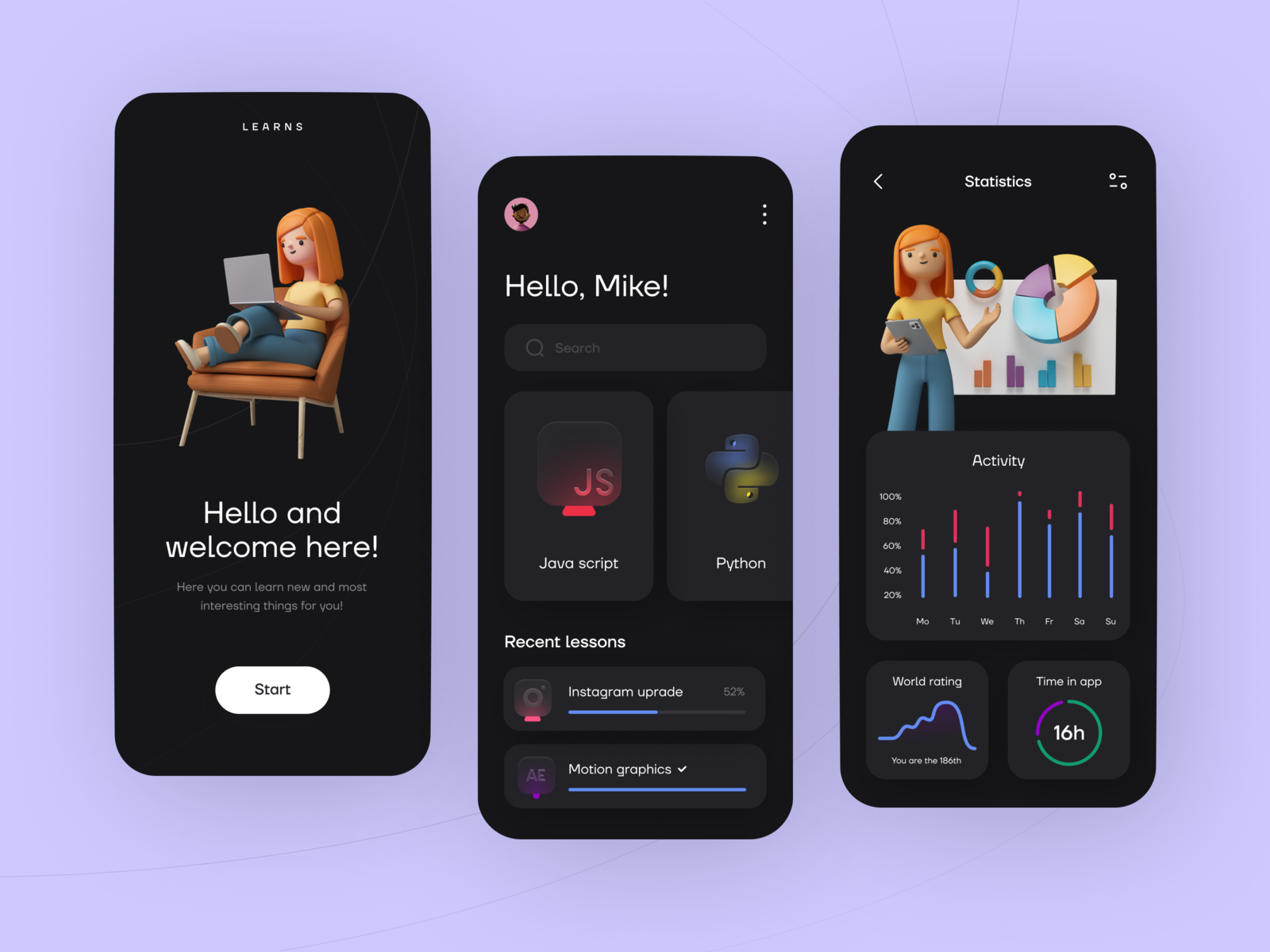 Educational Mobile App By Dmitry Lauretsky For Ronas It Uiux Team On