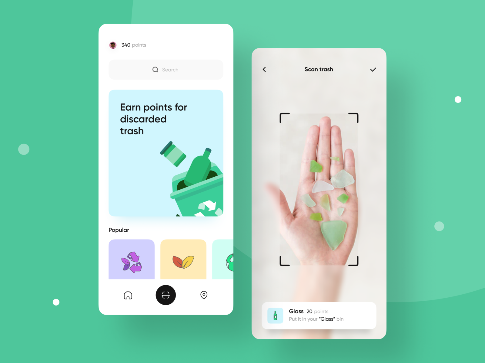 Recycling App by Dmitry Lauretsky for Ronas IT | UI/UX Team on Dribbble
