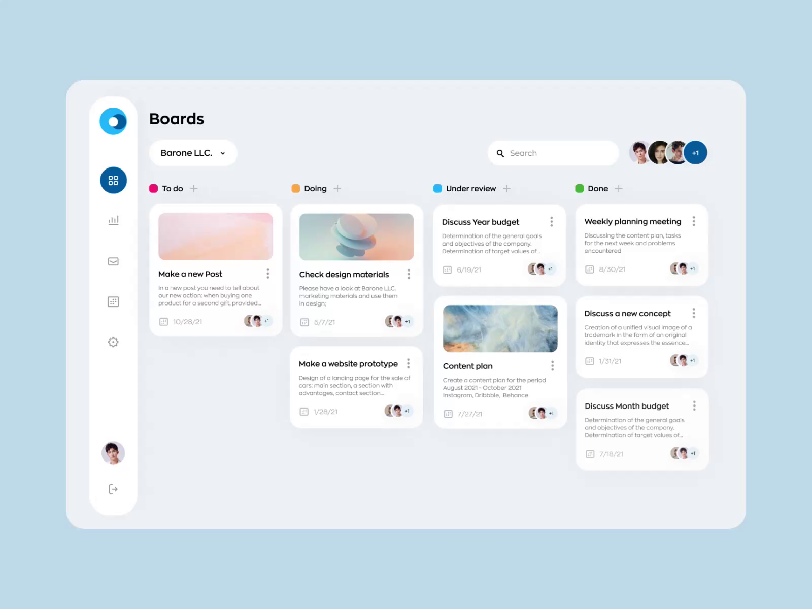 Dashboard Design for Task Manager by Dmitry Lauretsky for Ronas IT | UI/UX Team on Dribbble